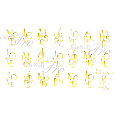 Sha-nail PLUS PD Stylish Fonts II Gold – TAT USA