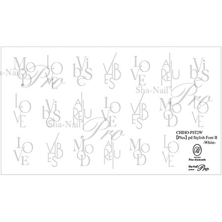 Sha-nail PLUS PD Stylish Fonts II White – TAT USA